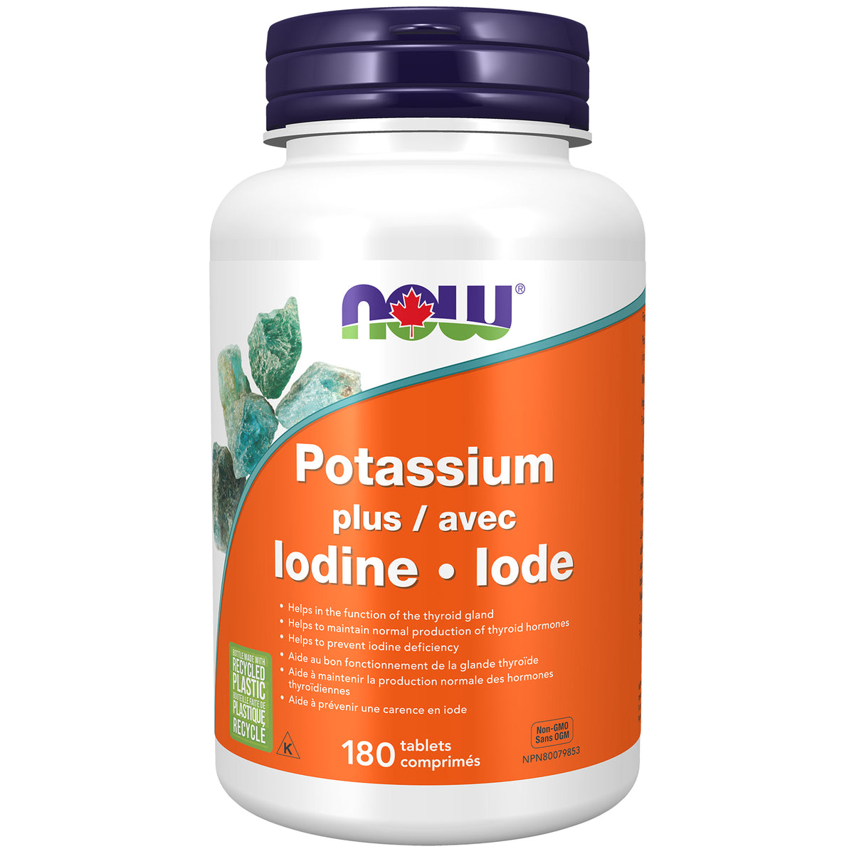NOW Potassium with Iodine 180 Tablets — Let's Be Healthy