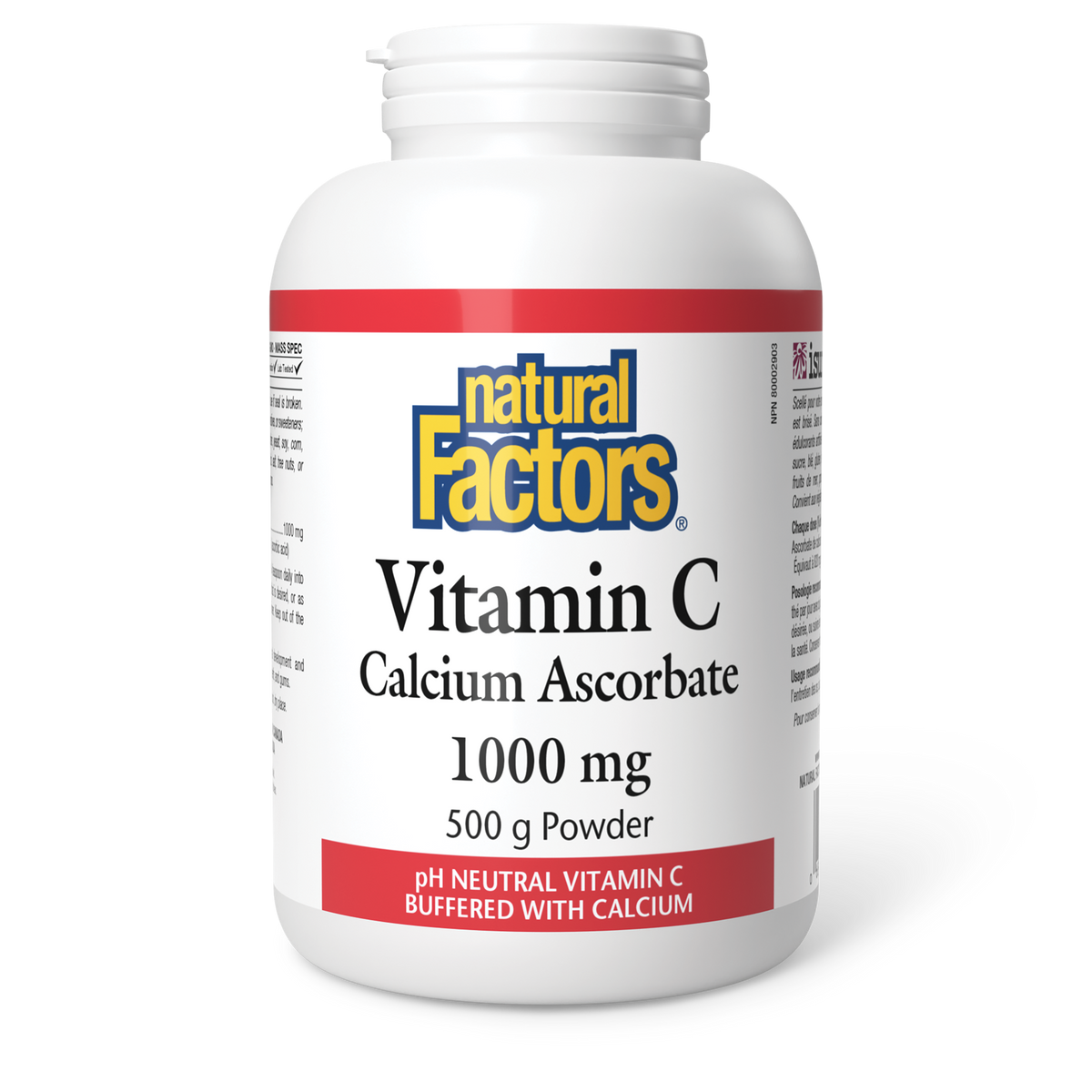 Natural Factors Vitamin C Calcium Ascorbate Powder 1000 mg 500 g Powde ...